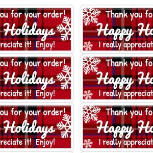Office | Christmas Thank You Stickers Mailing Labels | Poshmark